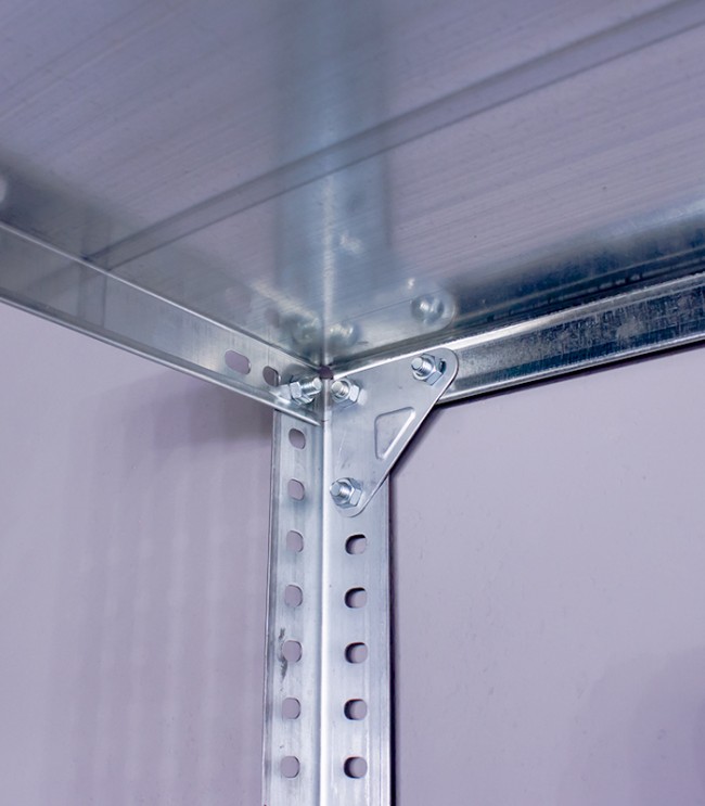 Kovový regál Metal, 4 police, 150x90x50 cm, 100 kg