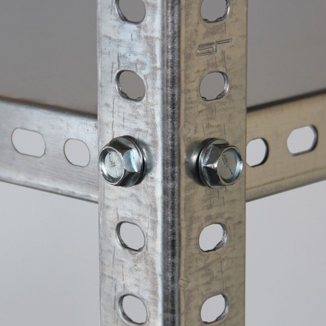 Kovový regál Metal, 6 polic, 250x100x40 cm, 100 kg