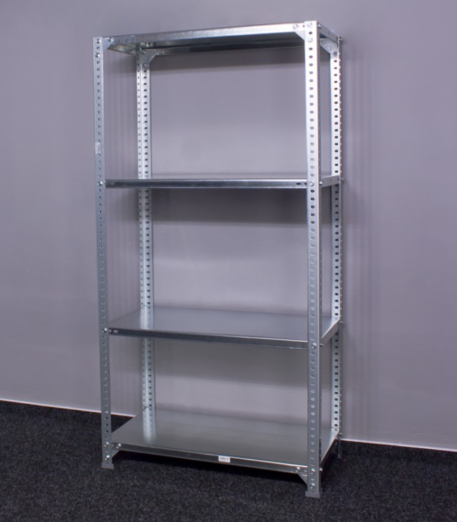 Kovový regál Metal, 4 police, 150x90x50 cm, 100 kg